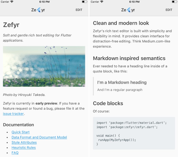 Soft and gentle rich text editing for Flutter applications Soft and gentle rich text editing for Flutter applications