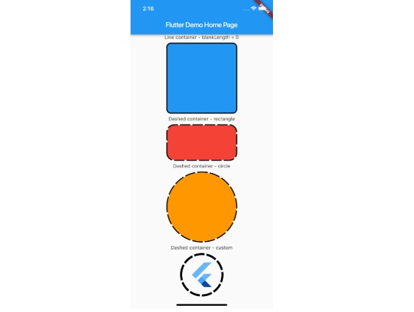 A Dashed Container Plugin For Flutter