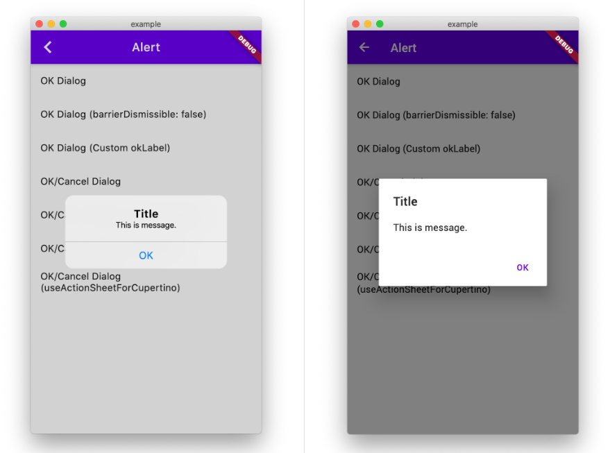 Show alert dialog or modal action sheet adaptively according to platform Show alert dialog or modal action sheet adaptively according to platform
