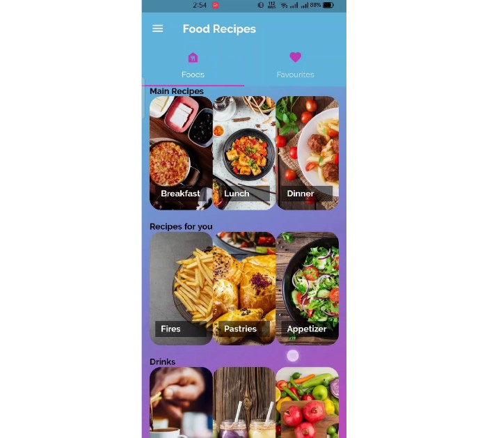 Food Recipes App Using Flutter Food Recipes App Using Flutter