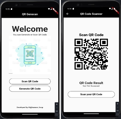 Flutter QR Code Generator And Scanner